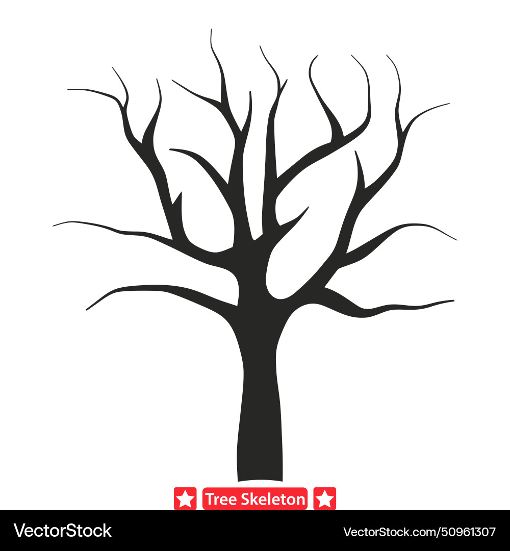 Silent sentinels graceful tree skeleton for design