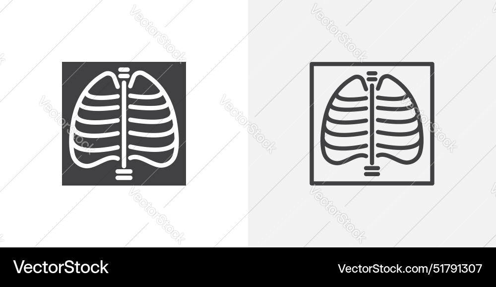 X ray line icon set Royalty Free Vector Image - VectorStock