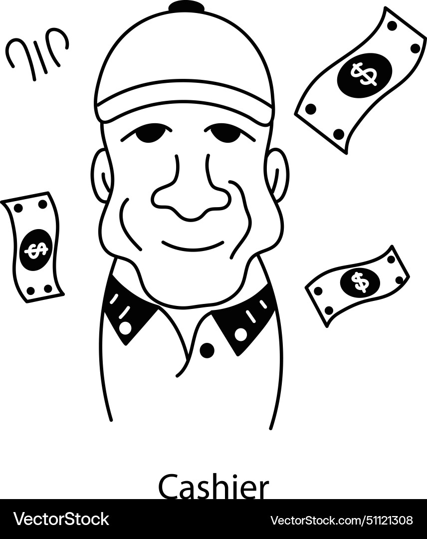 Cashier Royalty Free Vector Image - VectorStock
