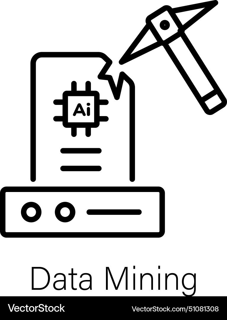Data mining Royalty Free Vector Image - VectorStock