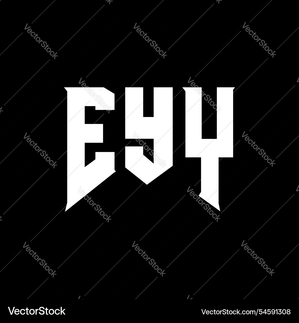 Eyy letter logo design for technology company Vector Image