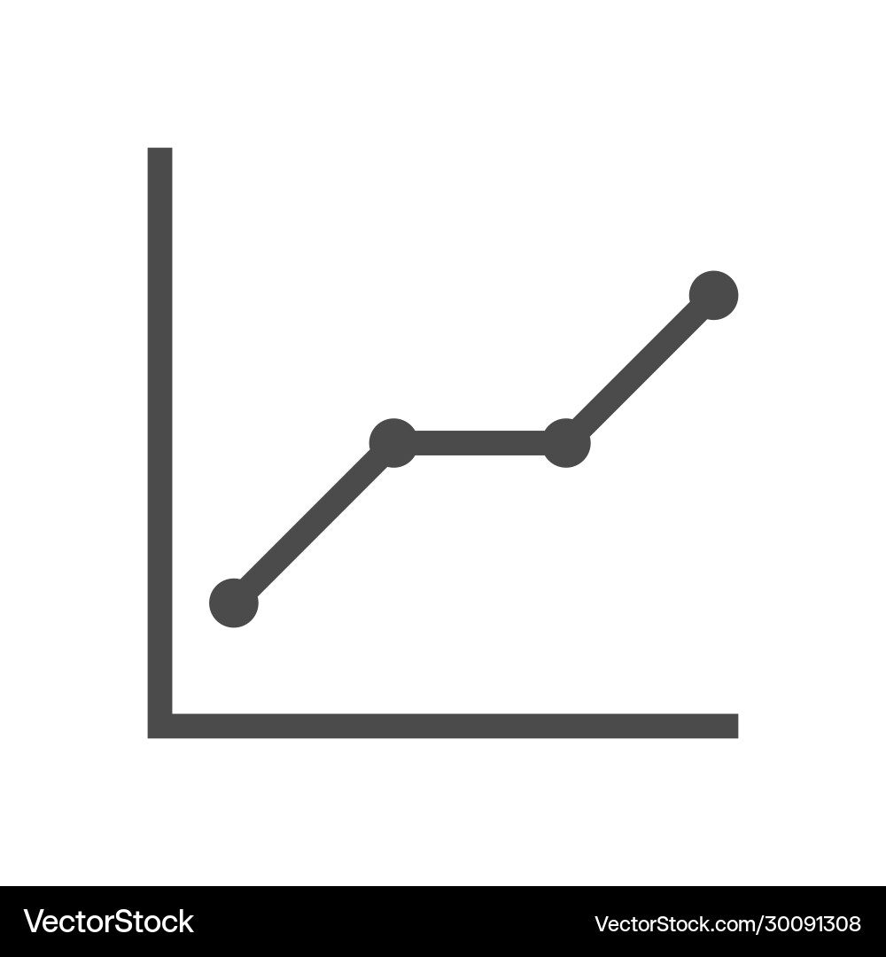Graph statistis icon Royalty Free Vector Image