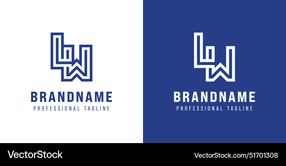 Letters lw monogram logo suitable for any Vector Image