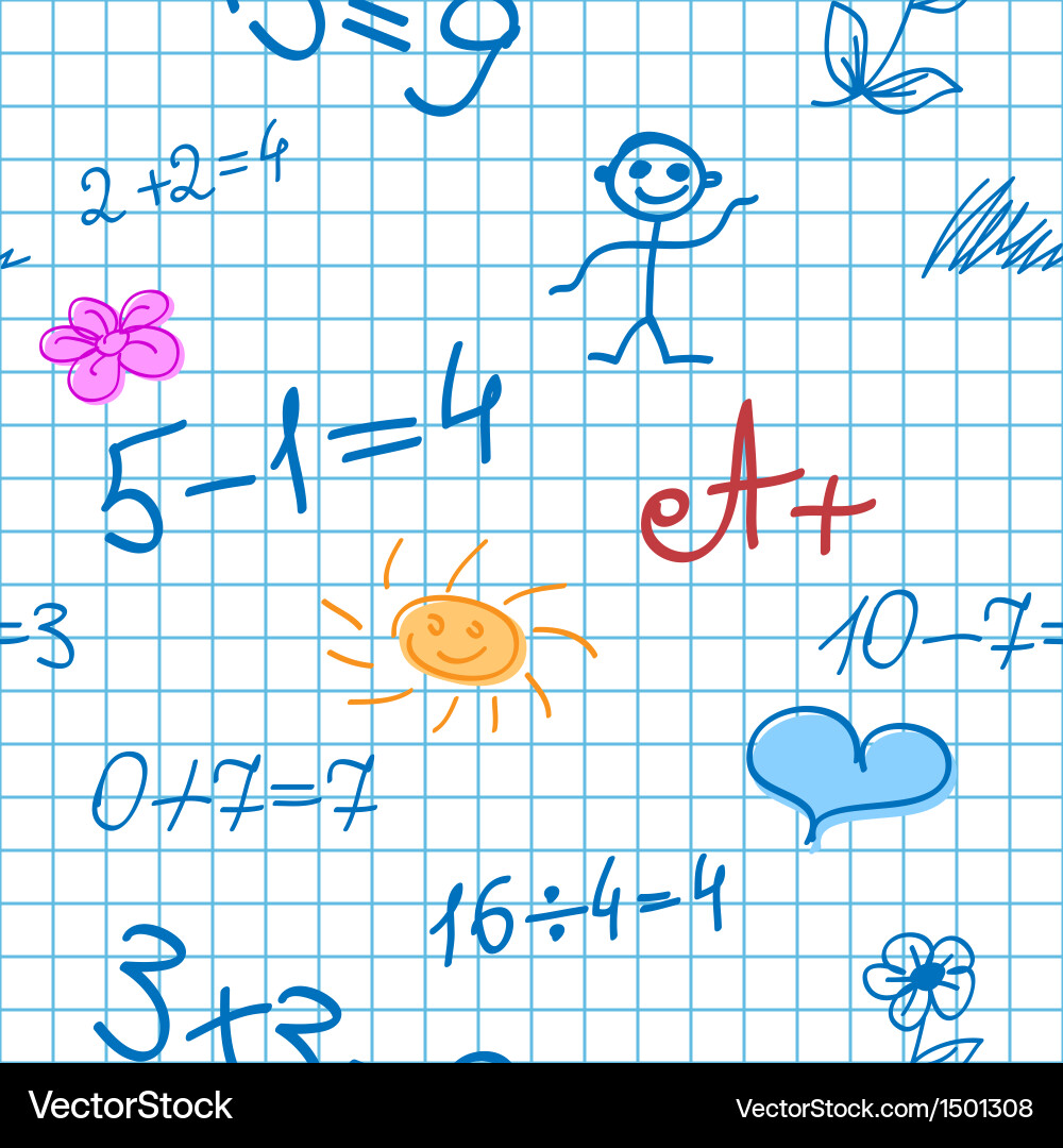 Math Doodle Background Royalty Free Vector Image