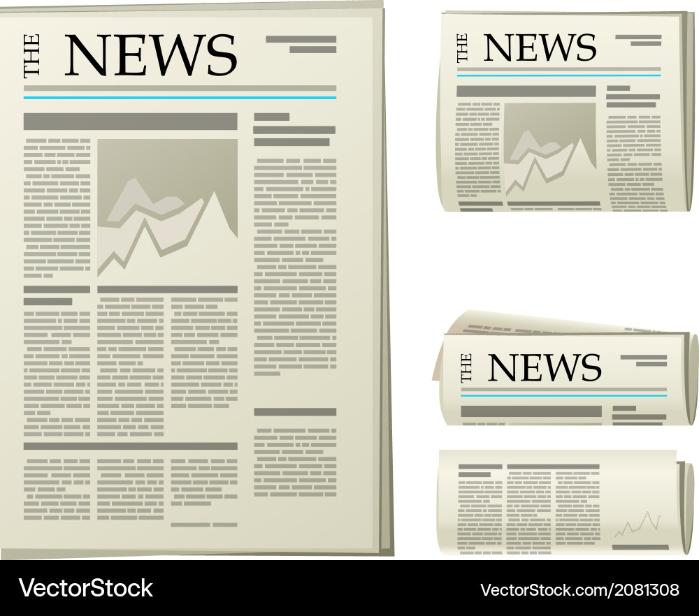 Newspaper Icon Set Royalty Free Vector Image - VectorStock