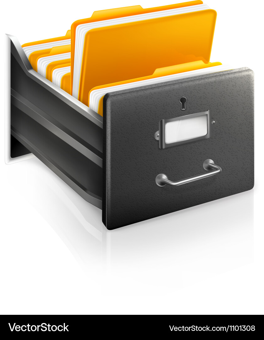 Open card catalog Royalty Free Vector Image - VectorStock