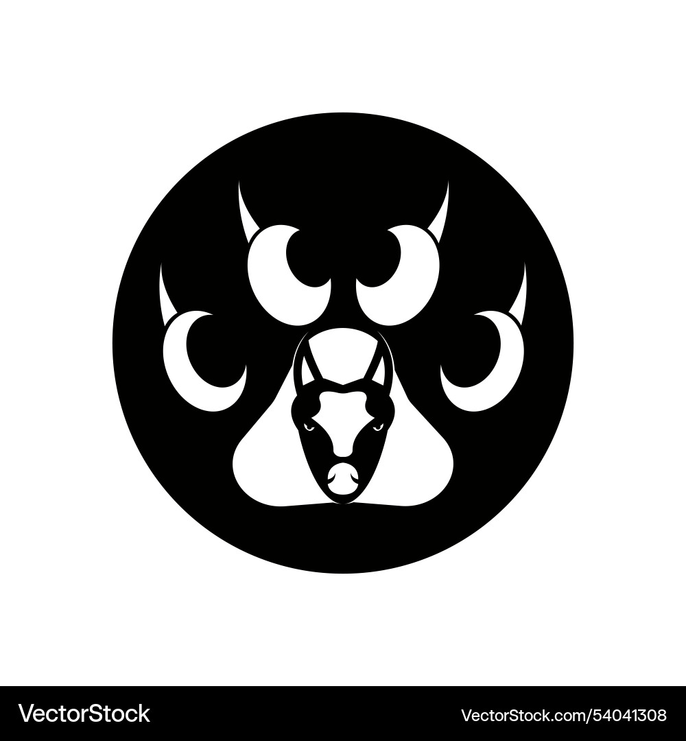 Paw logo design template Royalty Free Vector Image