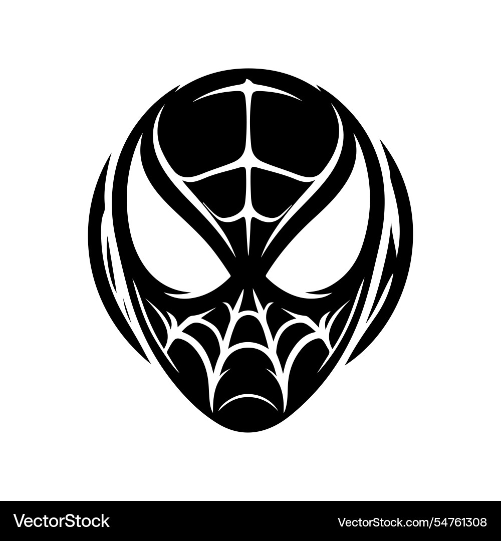 Spider man mask silhouette graphics perfect Vector Image