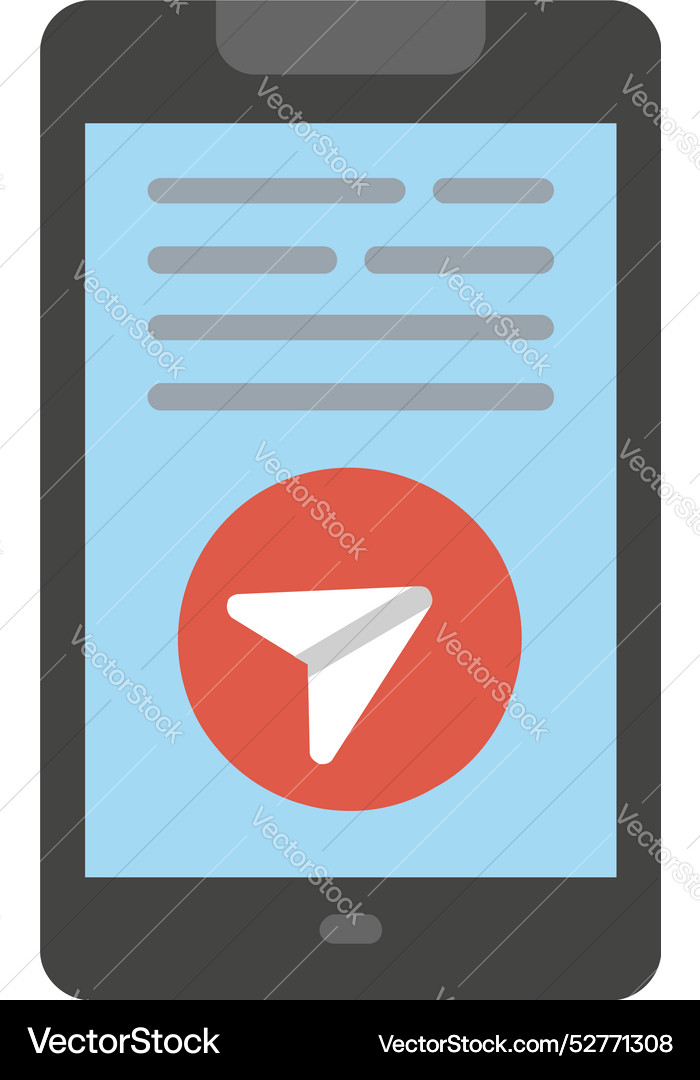 Telegram chat icon design Royalty Free Vector Image