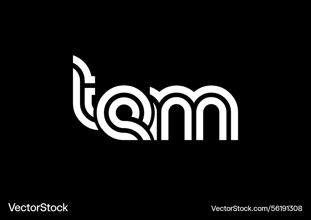 Tem creative unique modern letter logo design Vector Image