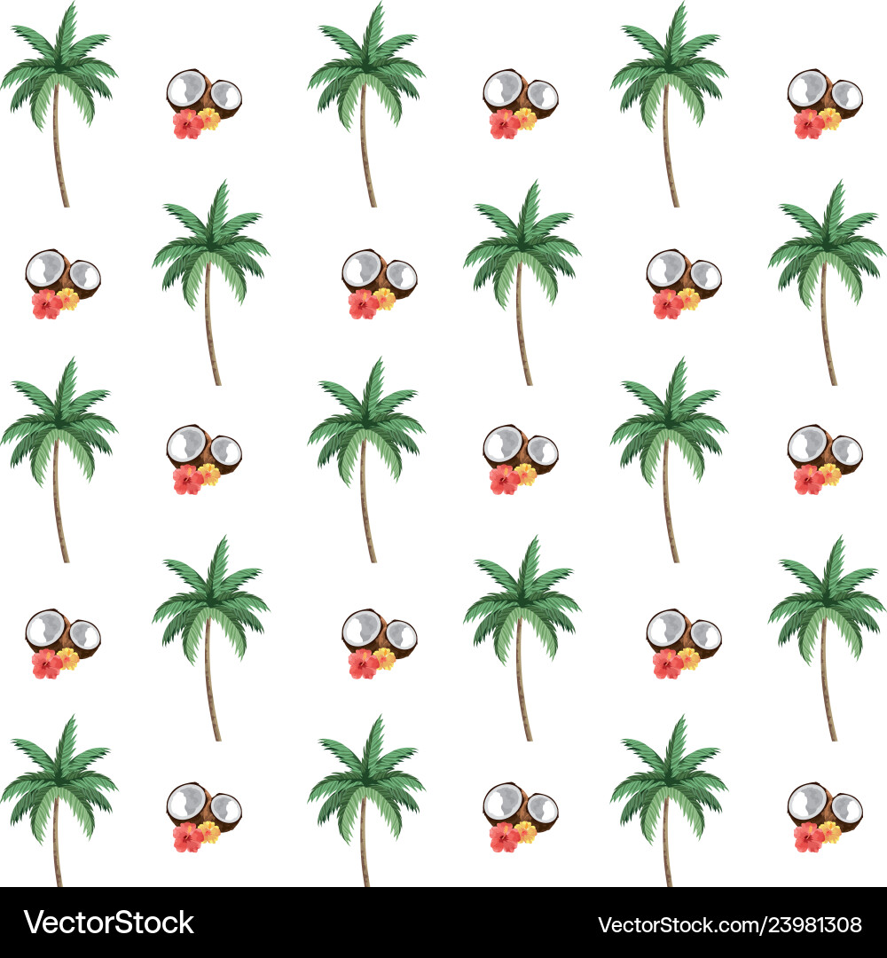 Tropical coconut cartoon Royalty Free Vector Image