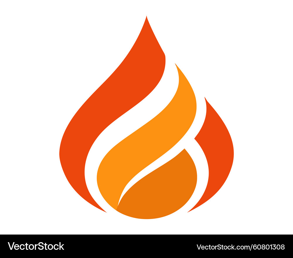 Vibrant Flame Logo - Abstract Fire Icon – Royalty-Free Vector | VectorStock
