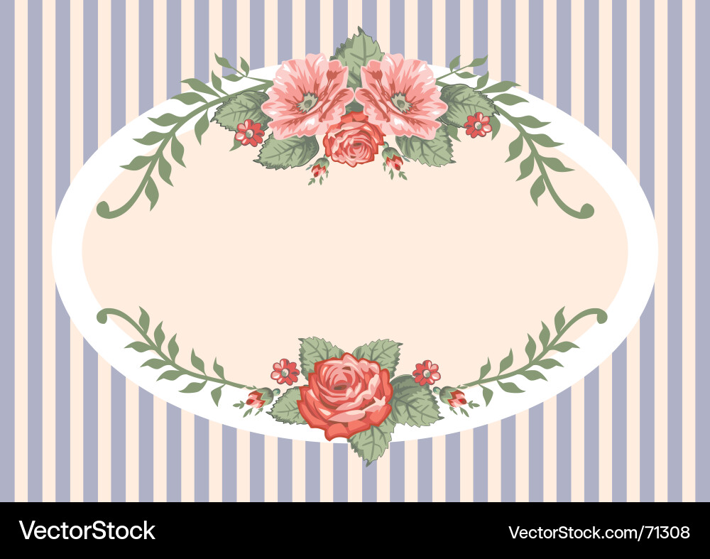 Vintage Rose Frame Royalty Free Vector Image - VectorStock