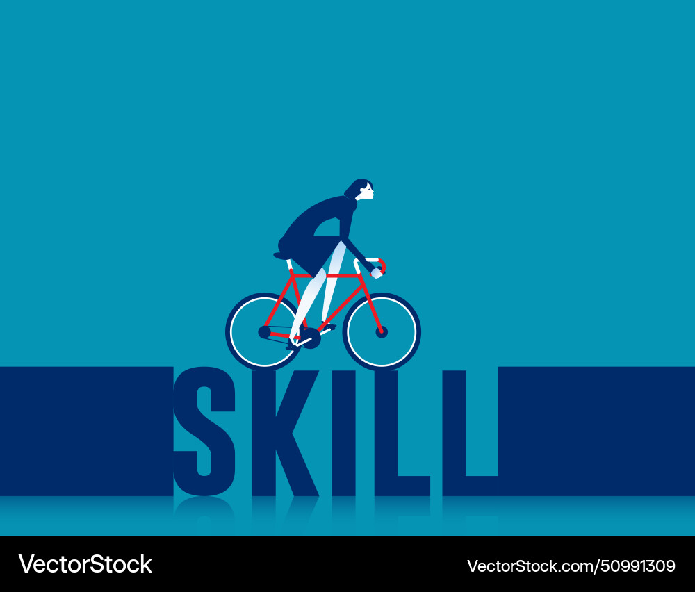 Business skill for positive progress Royalty Free Vector