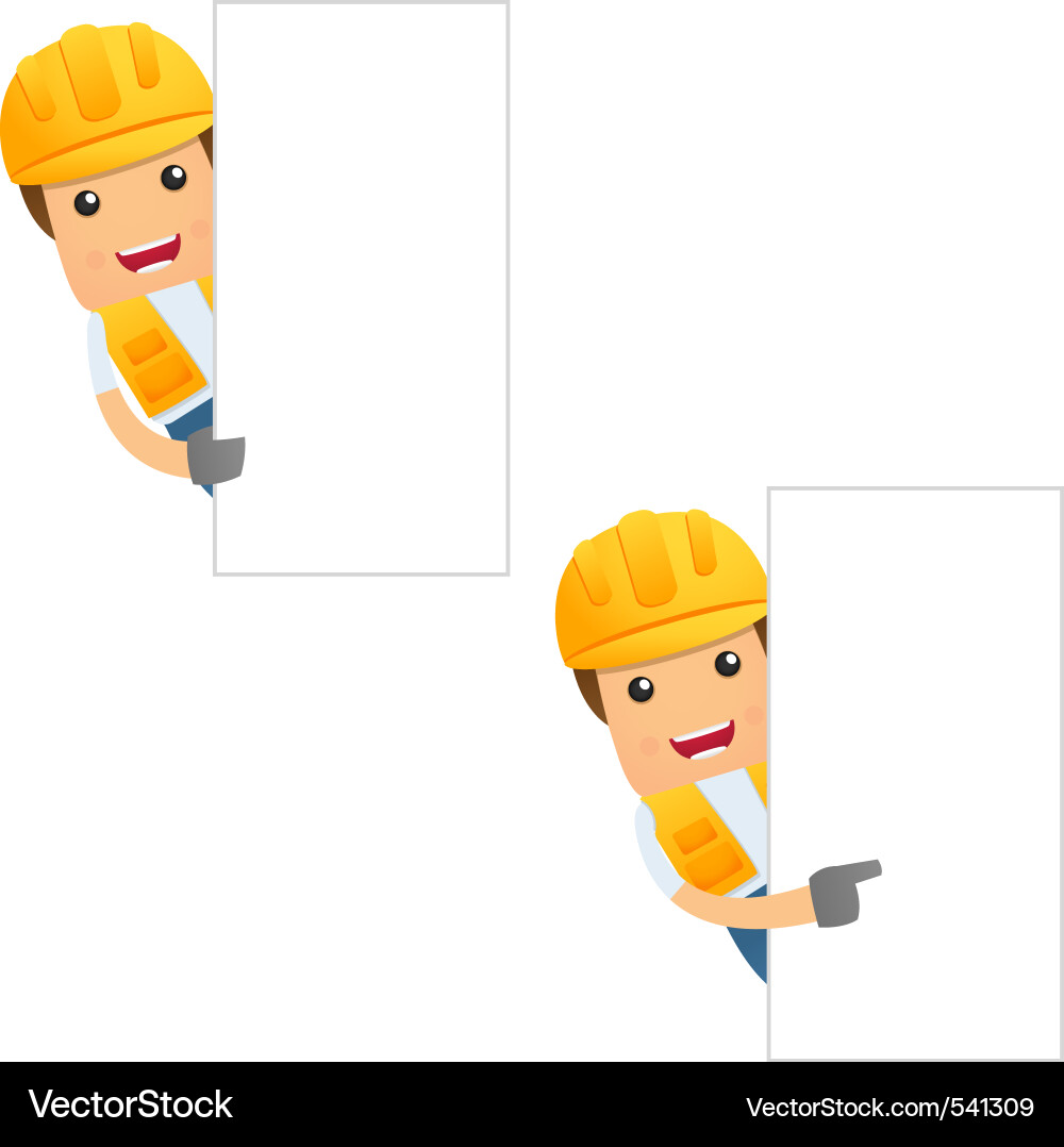 Cartoon Builder Character Royalty Free Vector Image
