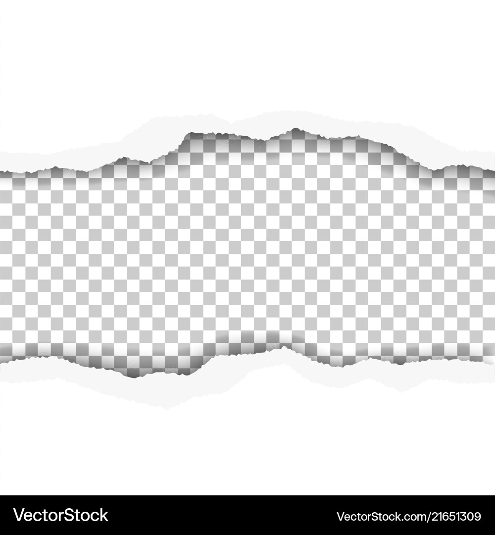 Snatched middle of white paper background Vector Image