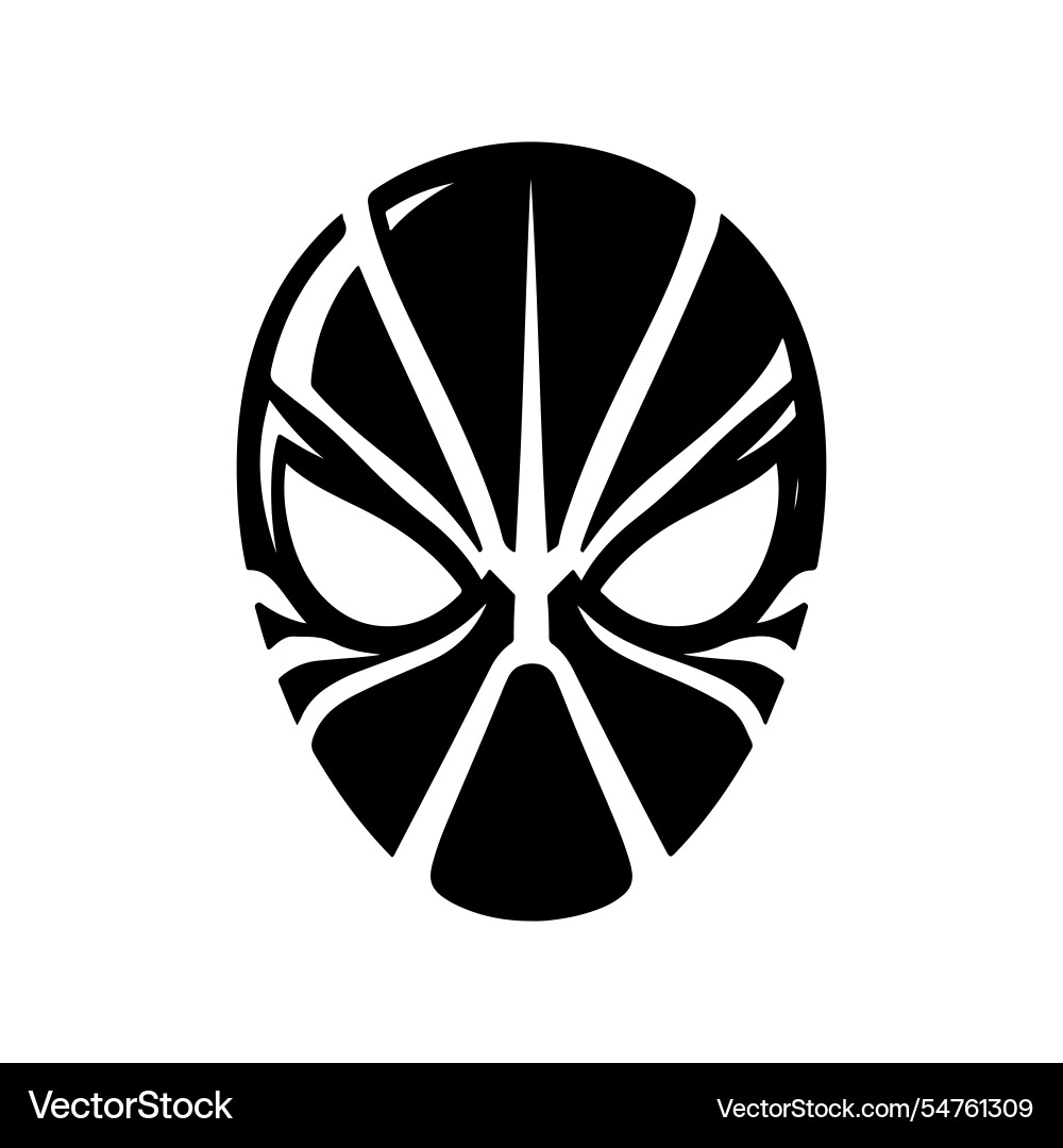 Spider man mask silhouette graphics perfect Vector Image