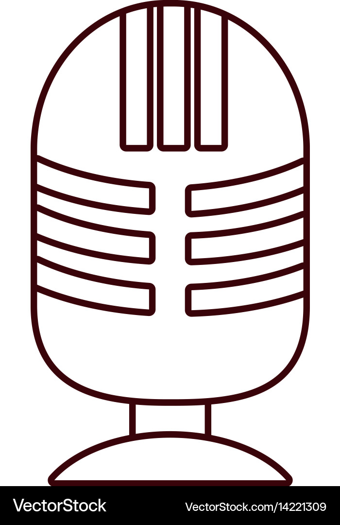 Vintage Radio Mikrofon Lizenzfreies Vektorbild