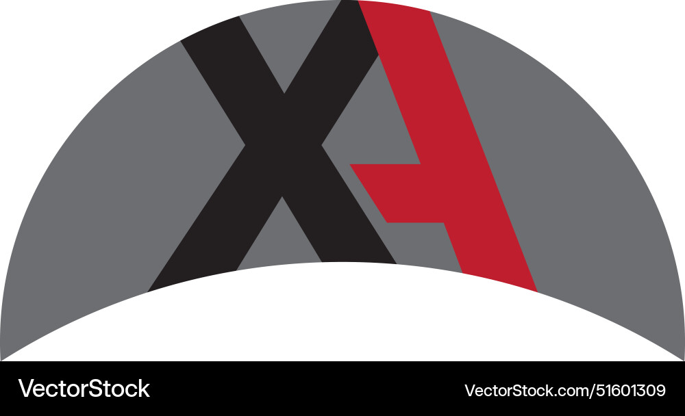 Xa logo design ax letters images Royalty Free Vector Image