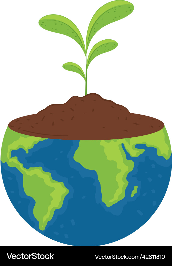 Earth day conservation Royalty Free Vector Image