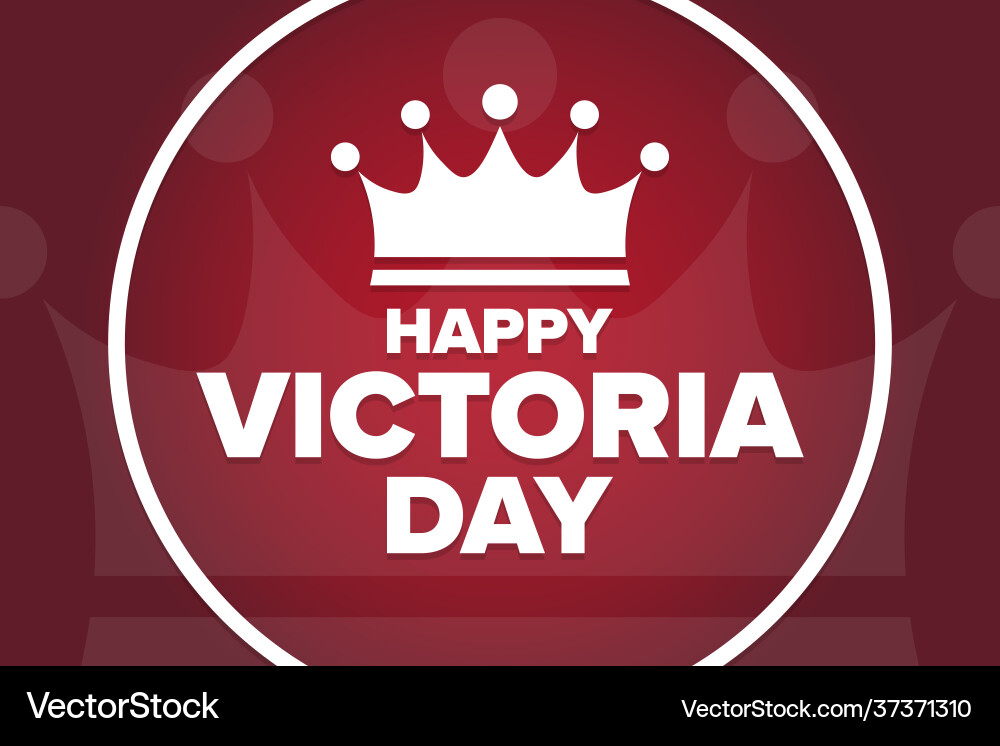 Glückliche victoria Tagesurlaub Konzept Vorlage Vektorbild