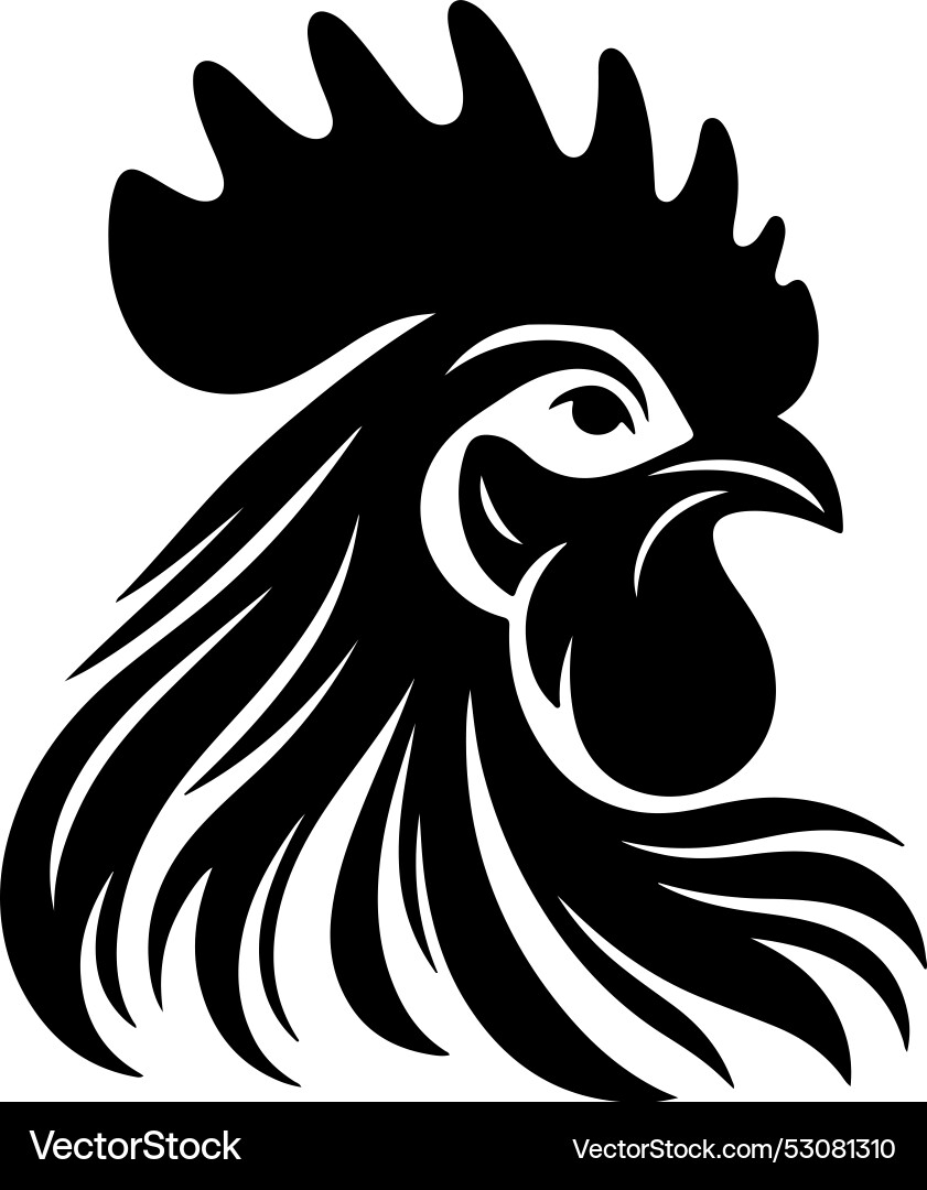 Hen head Royalty Free Vector Image - VectorStock
