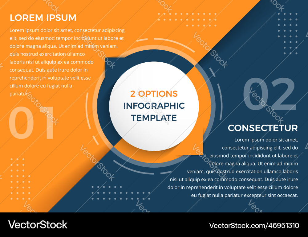 Infographic template with 2 options Royalty Free Vector