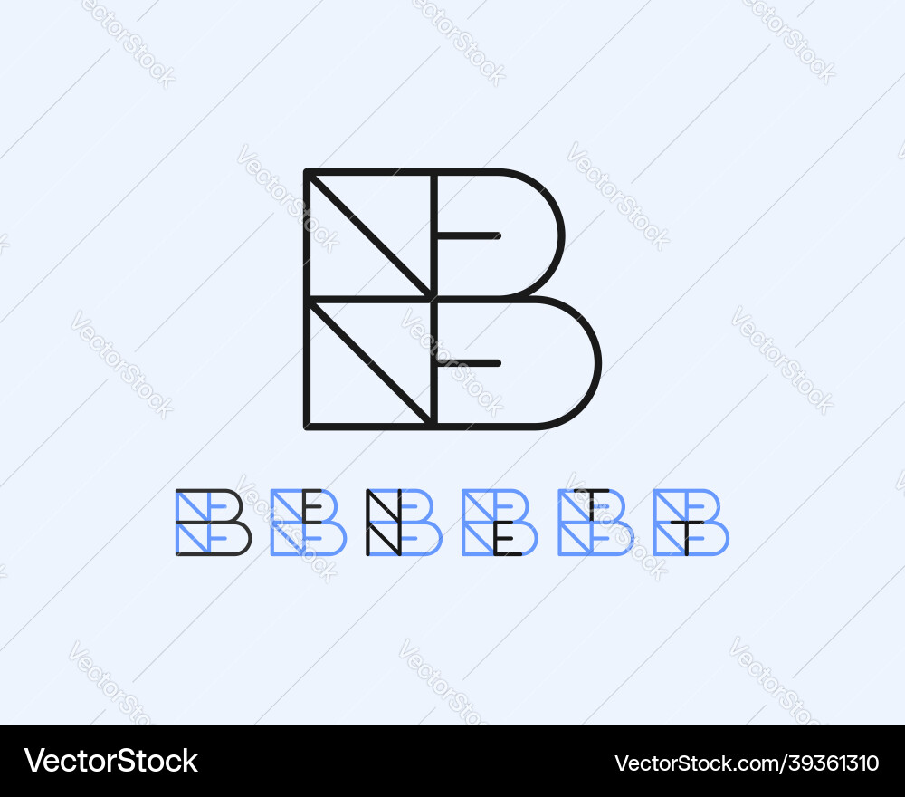 Logo name bennet usable design for private Vector Image