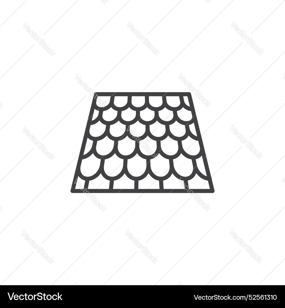 Roof tile icon set on white background Royalty Free Vector