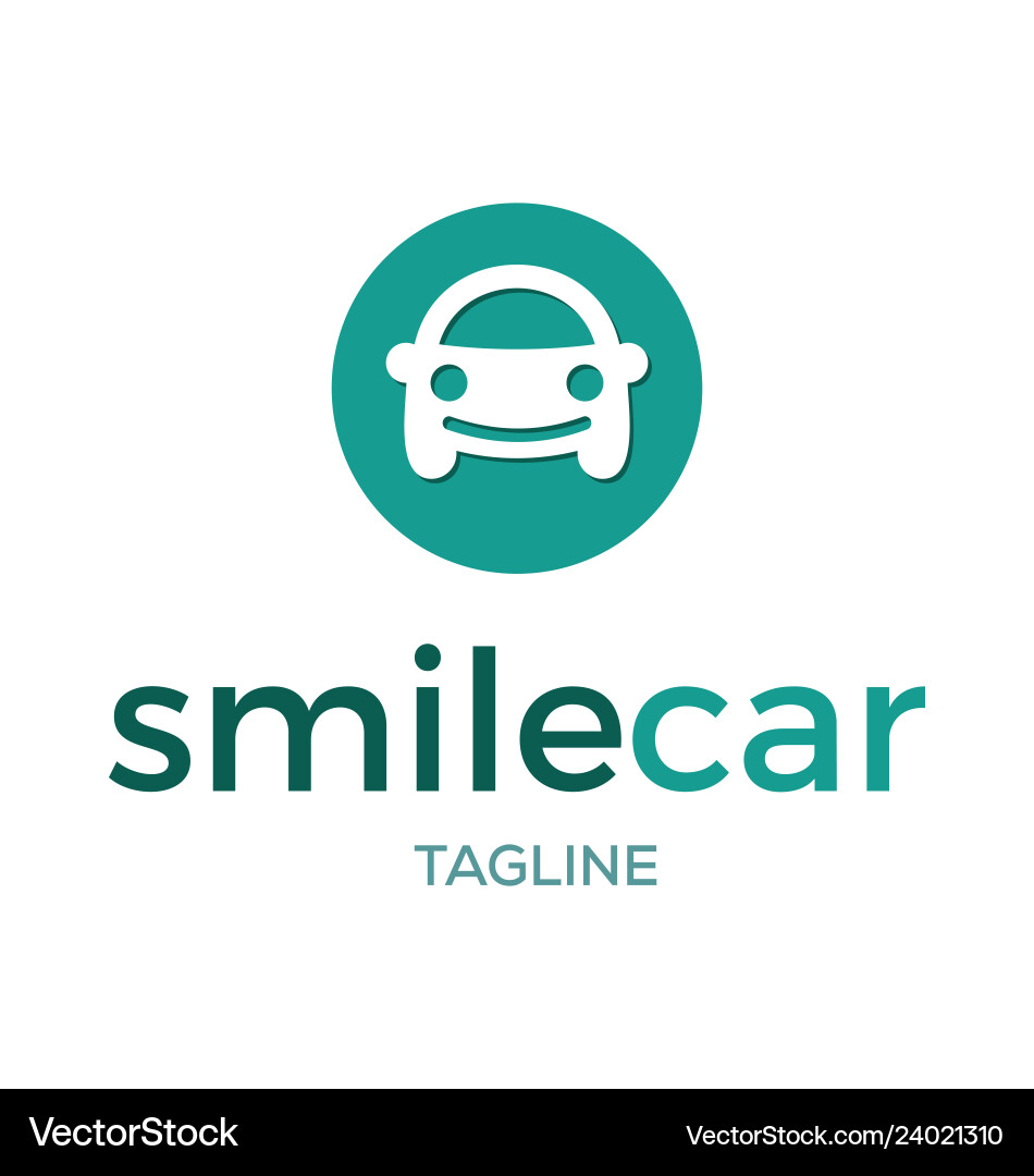 Smiling Car Logo Royalty Free Vector Image - VectorStock