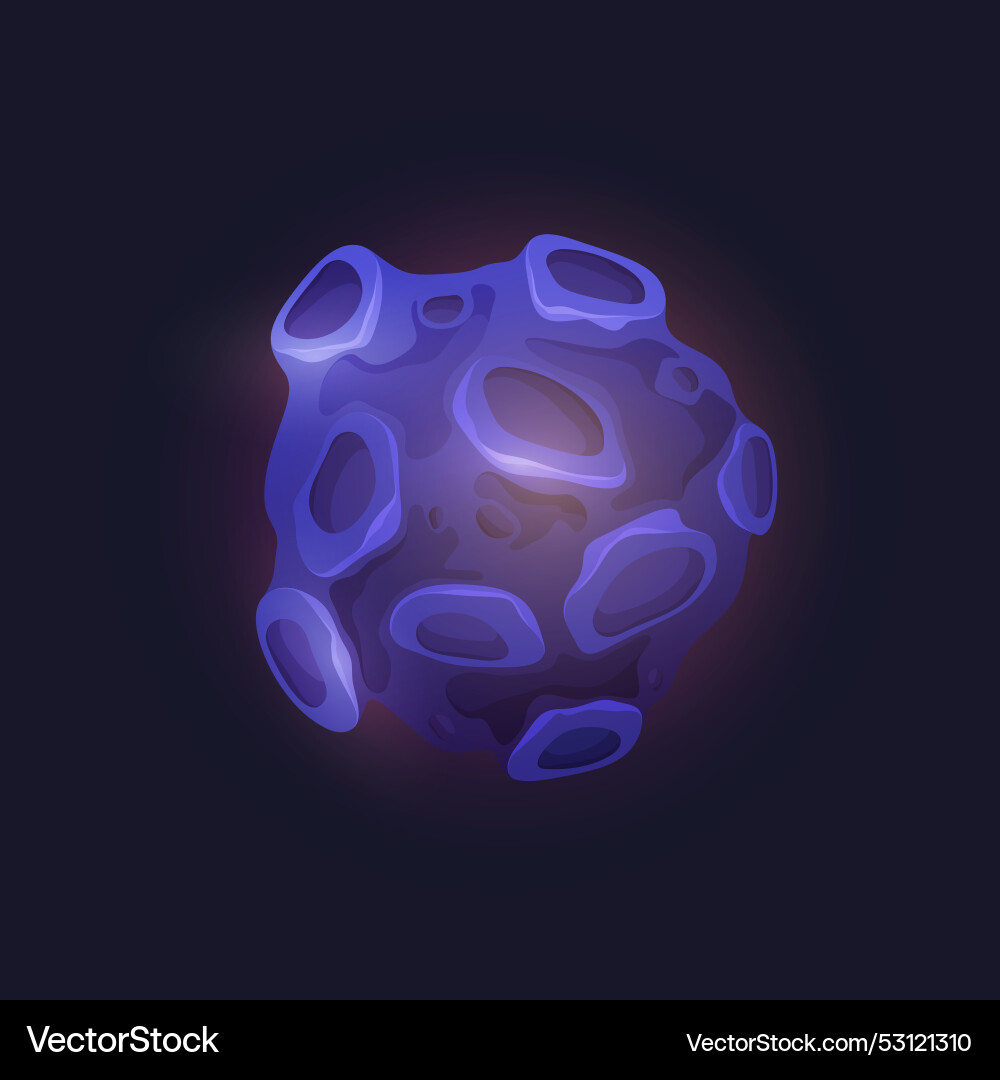 Space asteroid floating in galaxy cosmic body Vector Image