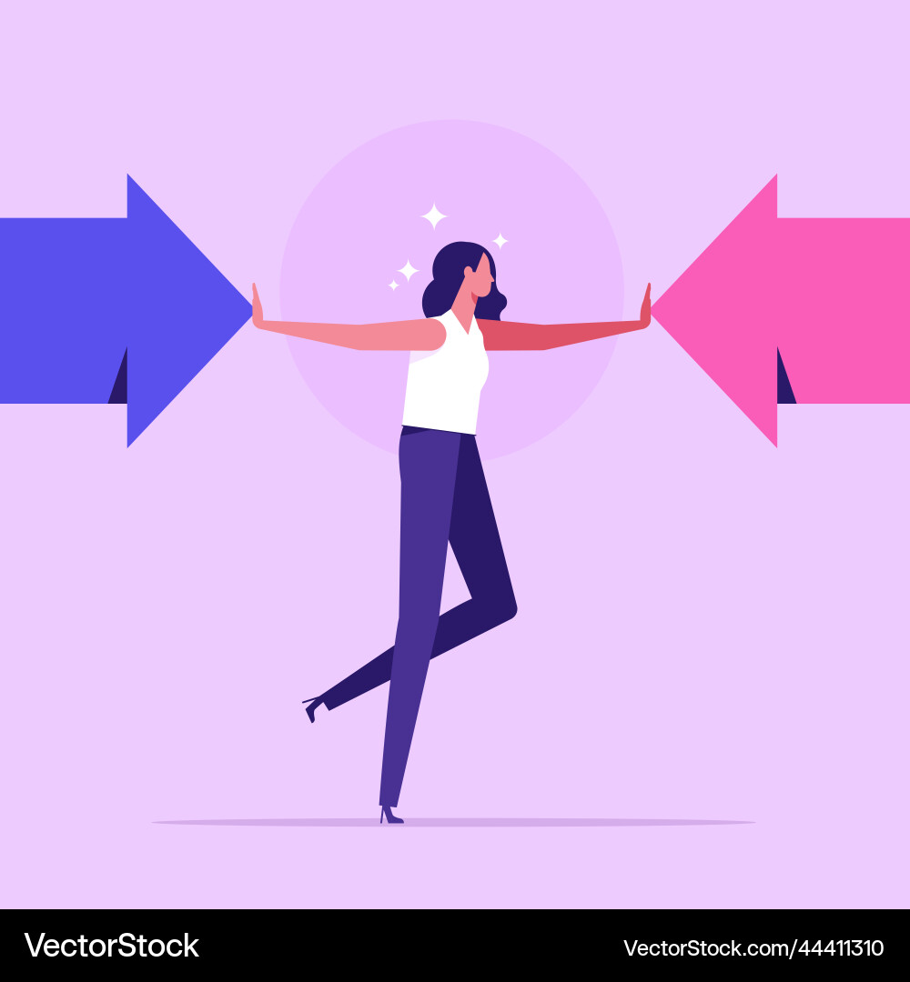 Stop conflict or fighting Royalty Free Vector Image