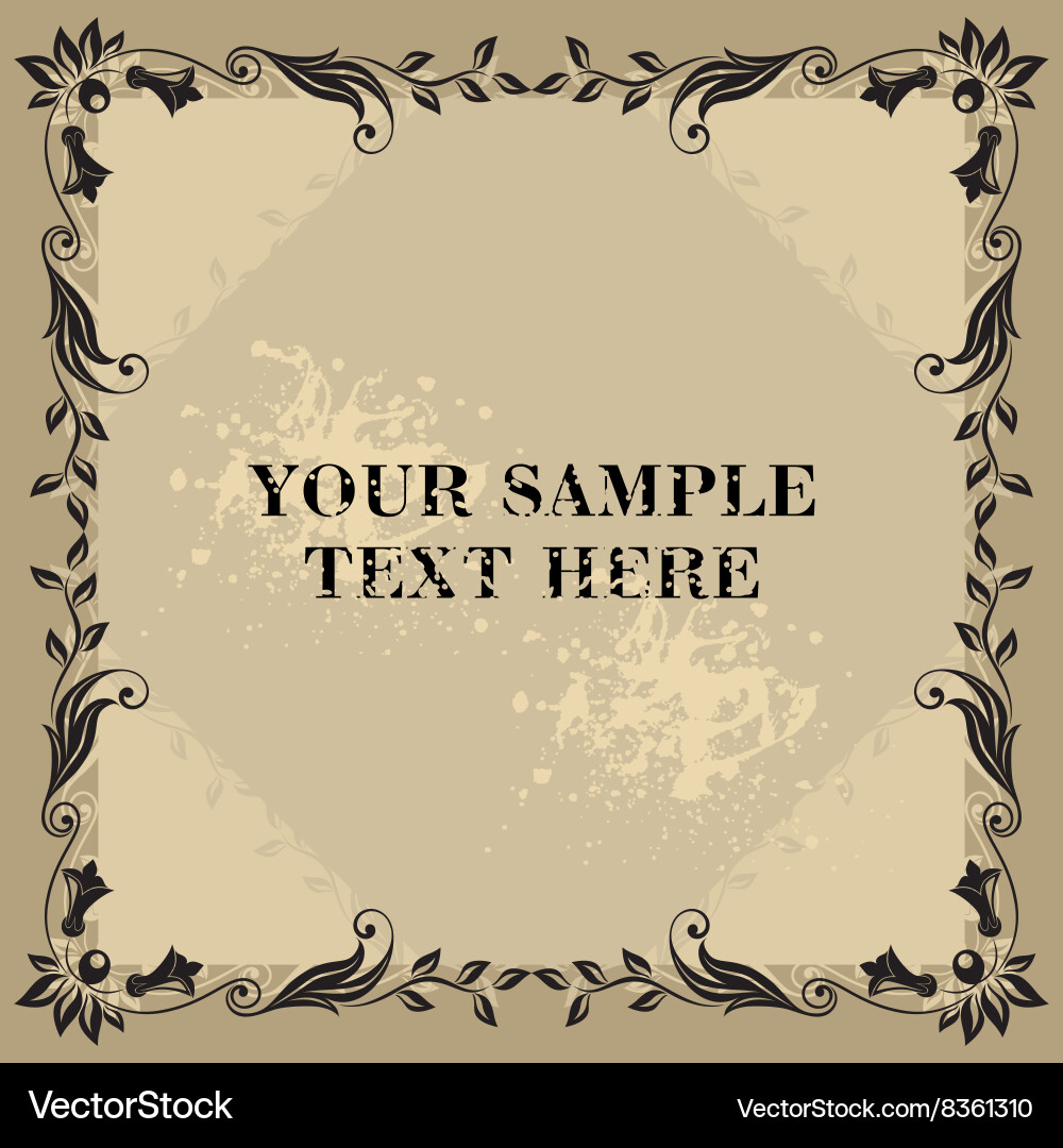 Vintage beige frame Royalty Free Vector Image - VectorStock