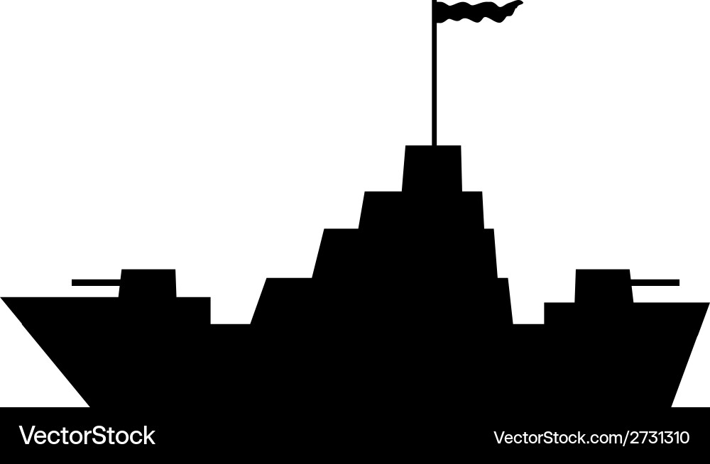 Warship icon Royalty Free Vector Image - VectorStock