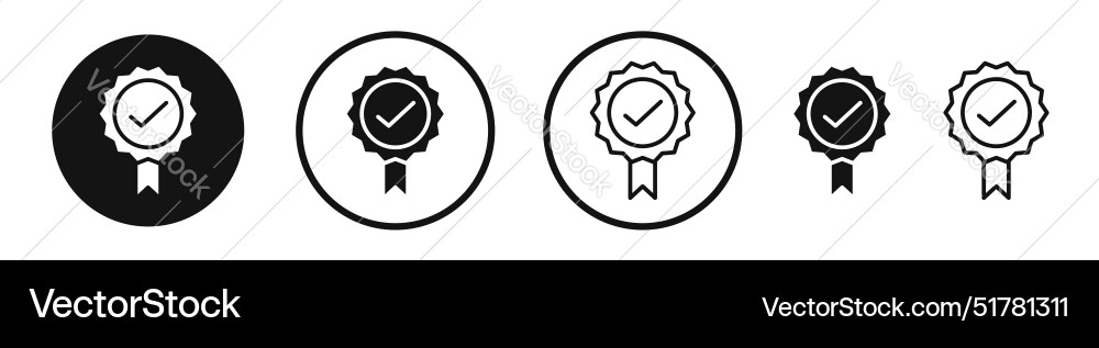 Award icon set black filled and outlined style Vector Image