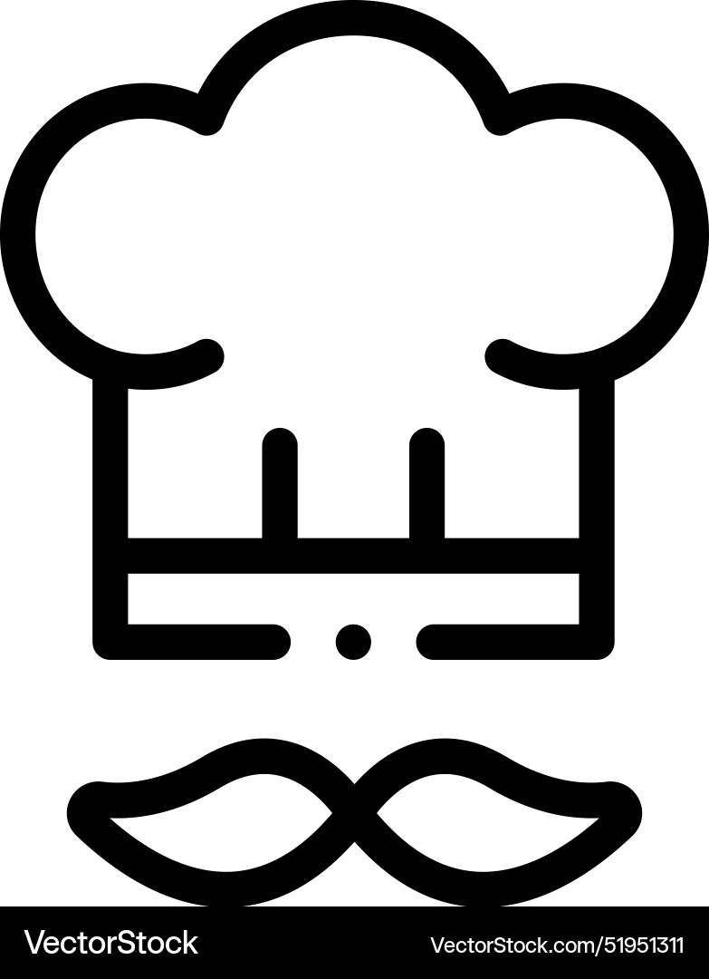 Chef icon thin linear style design isolated Vector Image