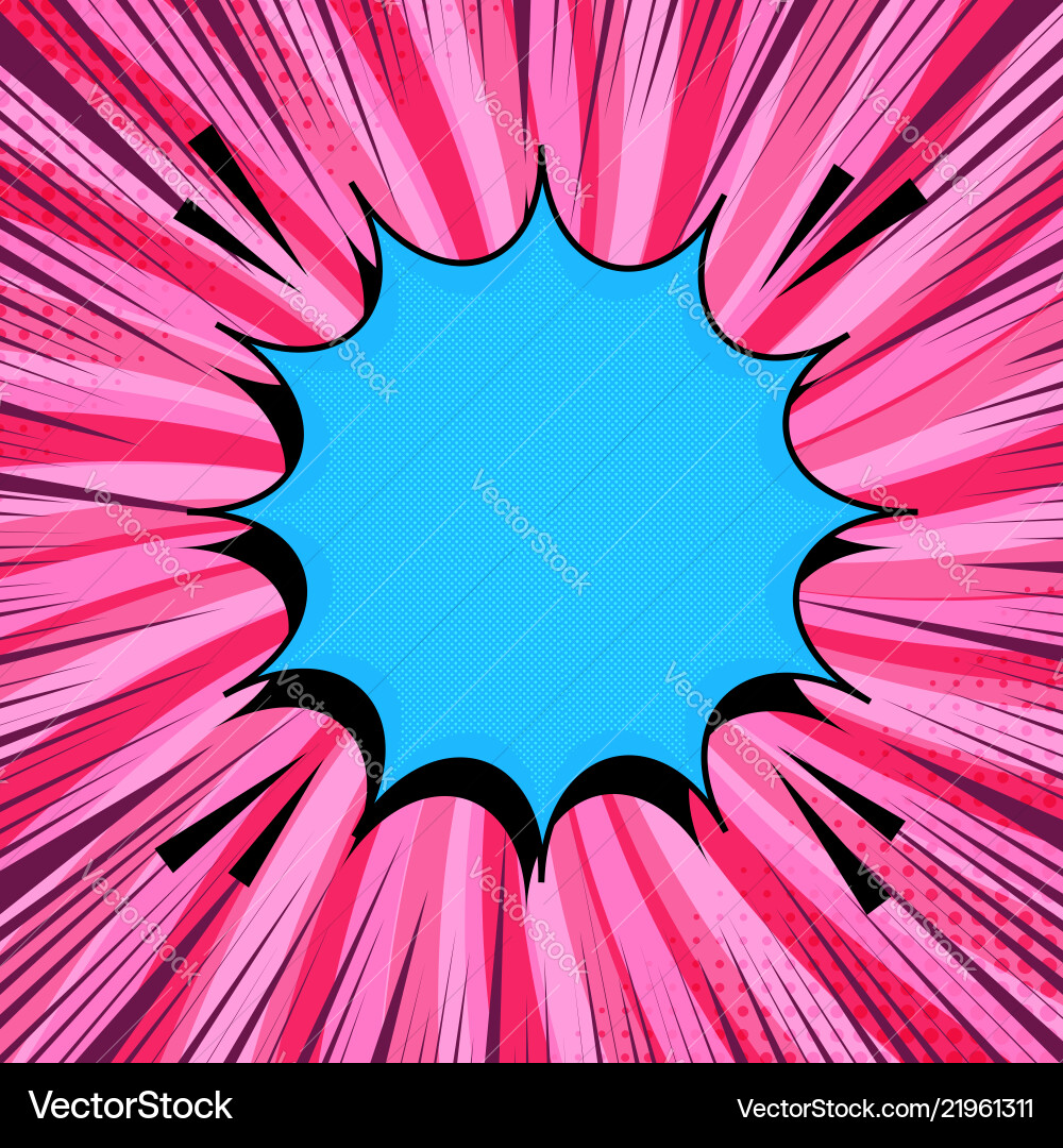 Comic page explosive template Royalty Free Vector Image