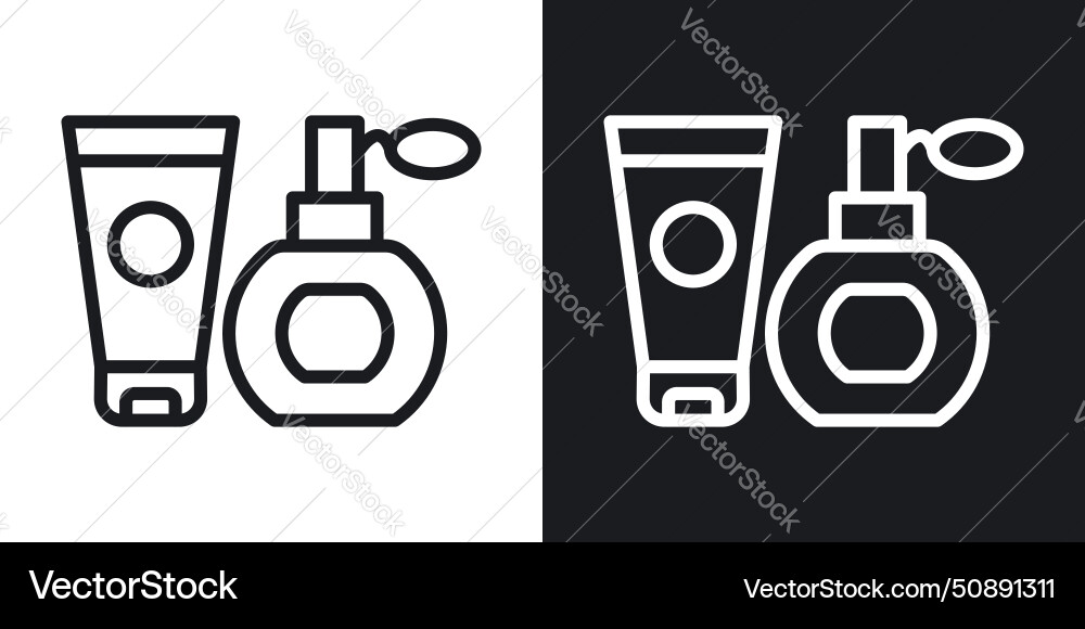 Cosmetics icon set cosmetic products symbol Vector Image
