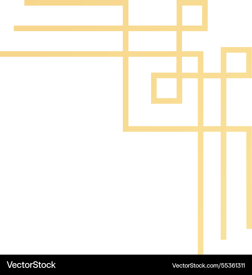 Gold geometric border forming an elegant corner Vector Image