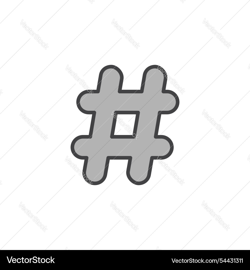 hashtag icon text