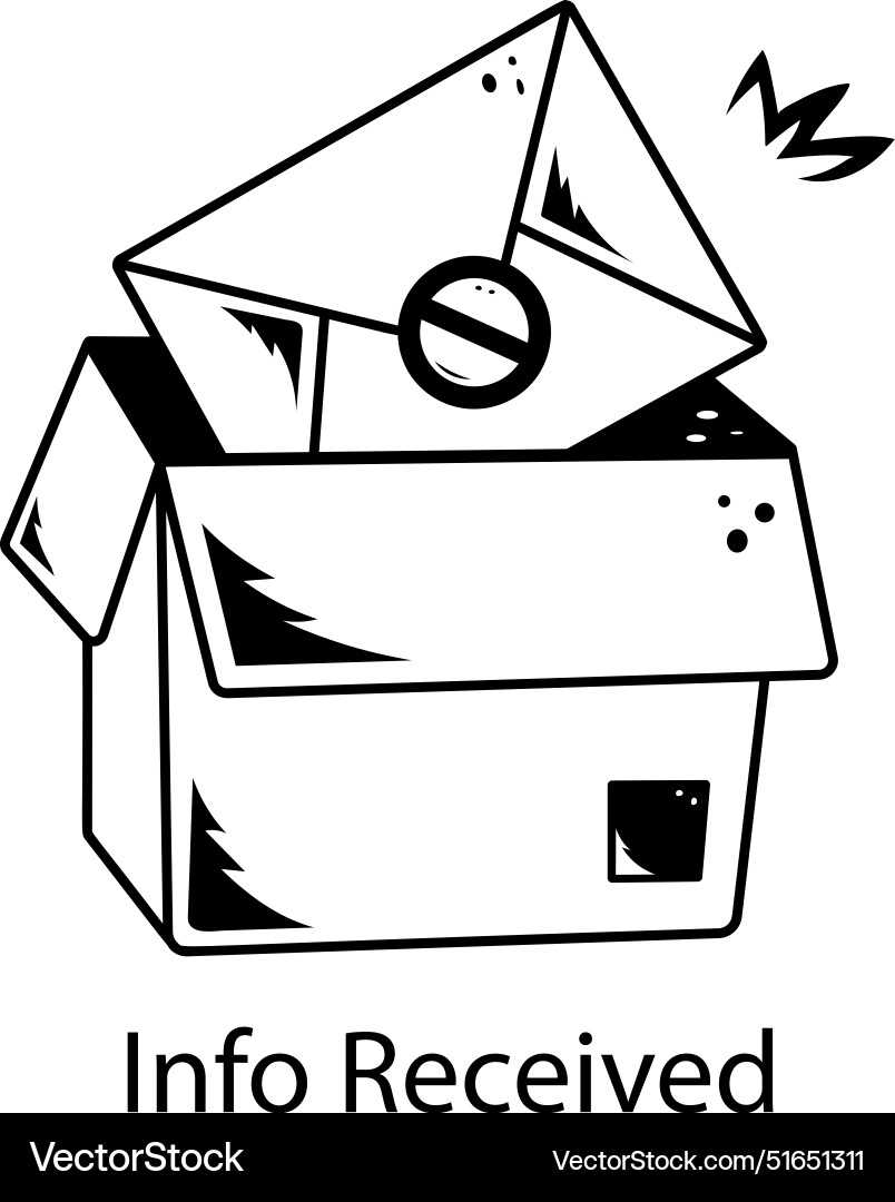 Info received Royalty Free Vector Image - VectorStock