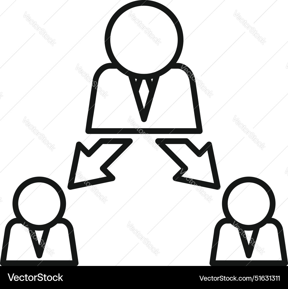 Manager delegating tasks to employees business Vector Image