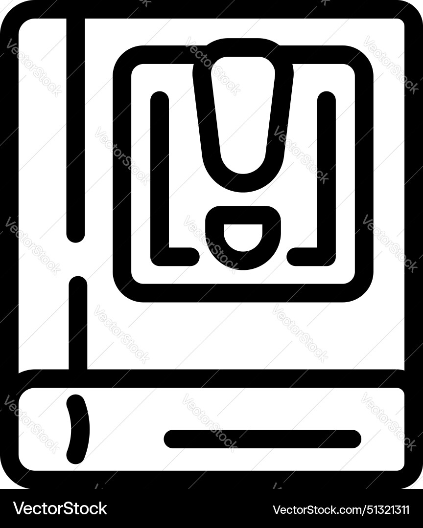 Online help page icon outline digital info Vector Image