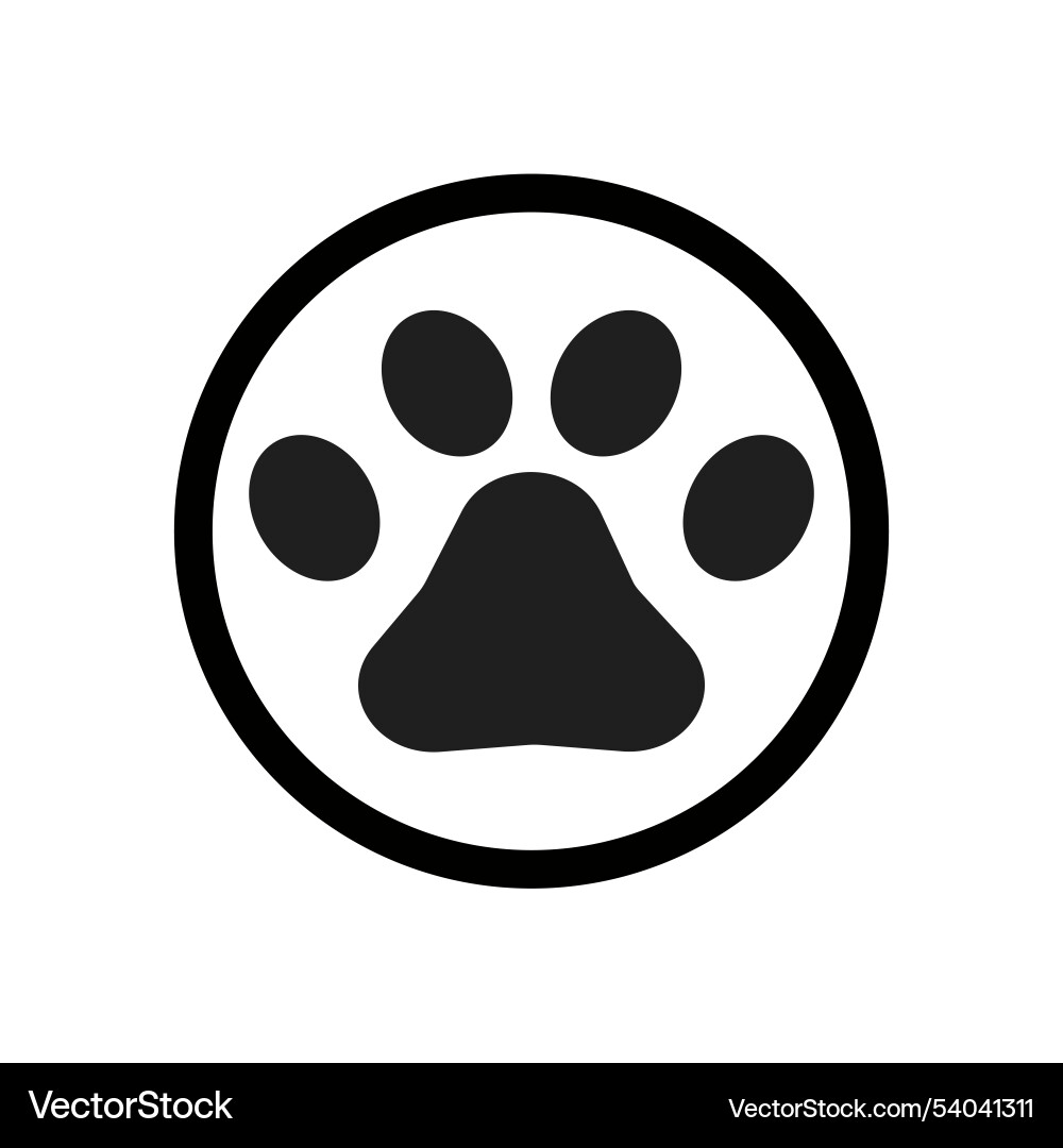Paw logo design template Royalty Free Vector Image