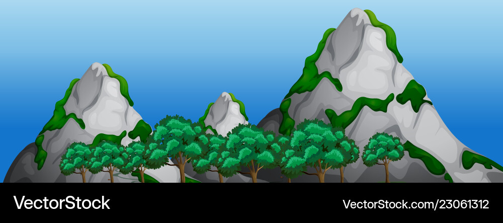 A rock mountain landscape Royalty Free Vector Image
