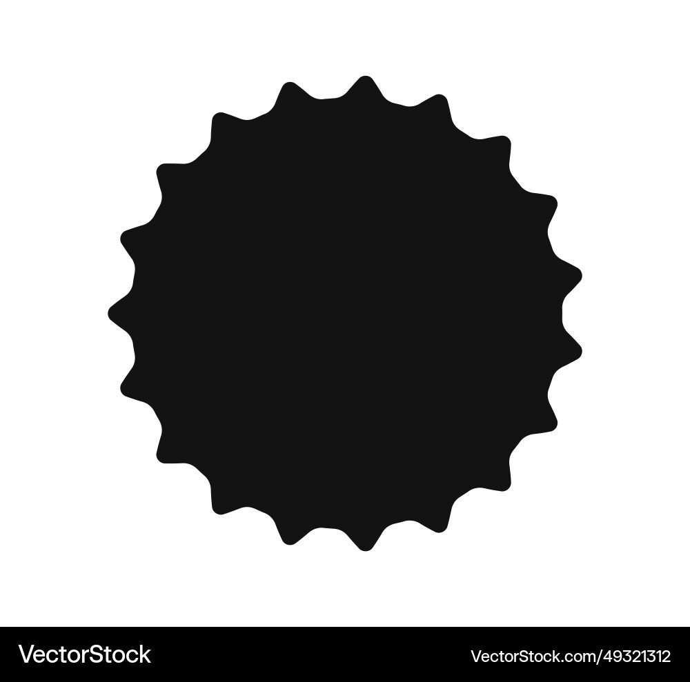 Beer bottle cap icon blank label in the shape Vector Image