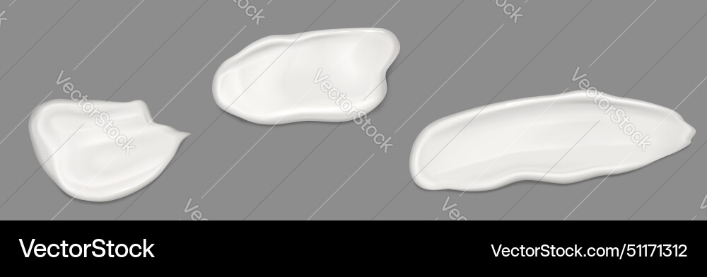 Cream swatches set isolated on background Vector Image