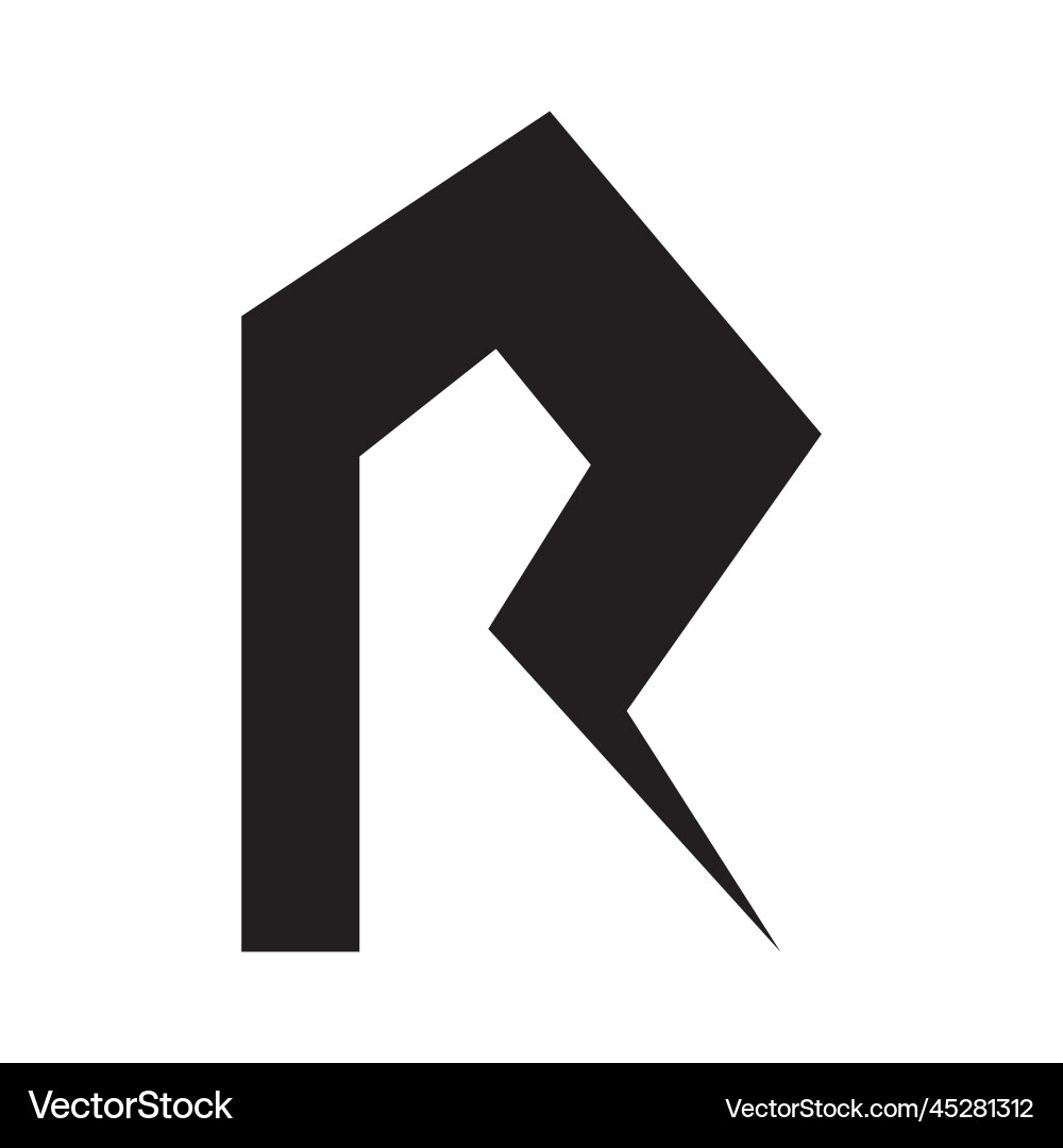 Letter r modern icon logo Royalty Free Vector Image