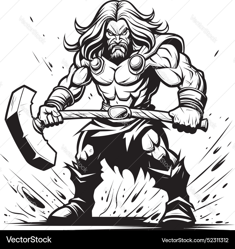 Shadowed sentinel axe graphics blade bearer black Vector Image