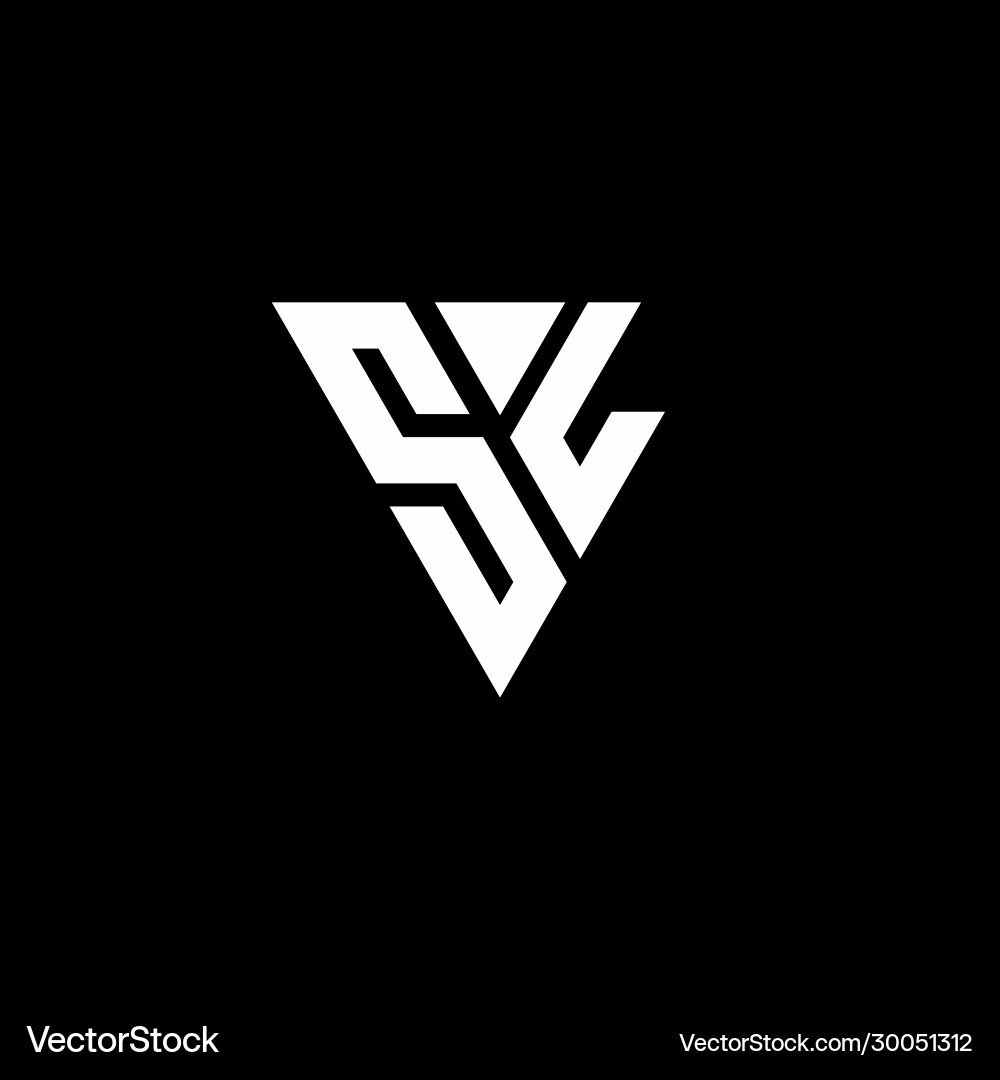 Sl logo letter monogram with triangle shape Vector Image
